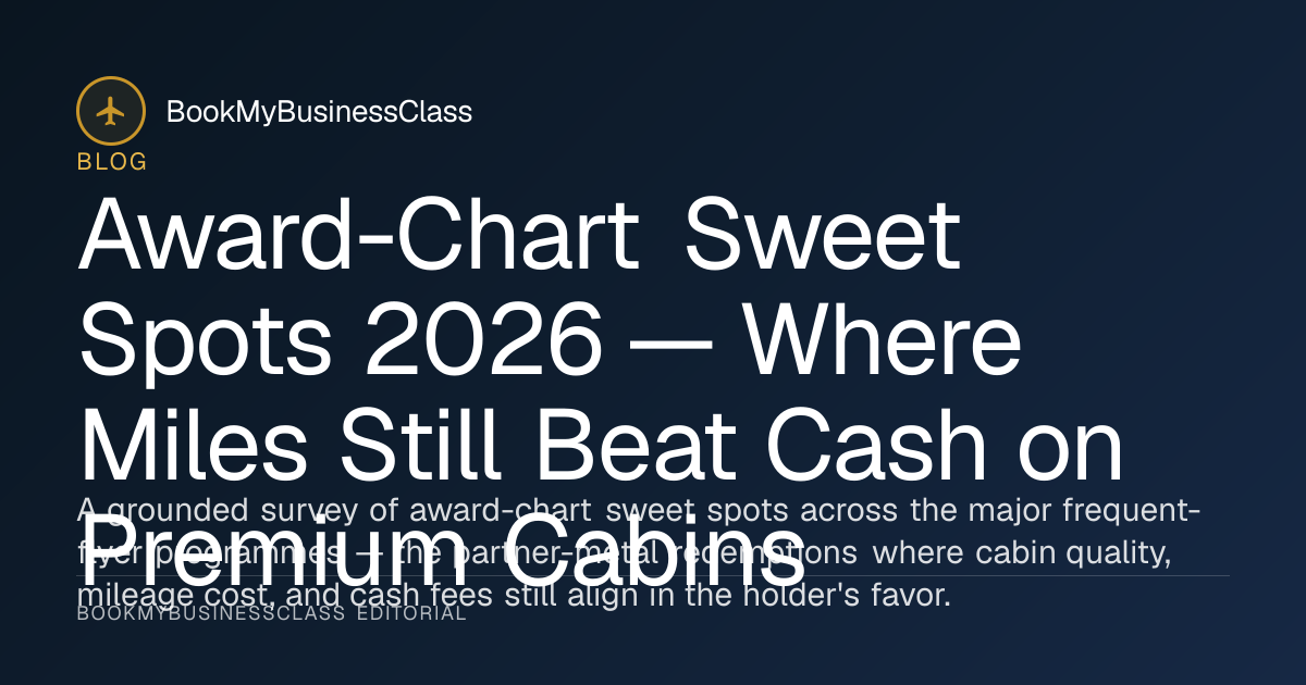 Award-Chart Sweet Spots 2026