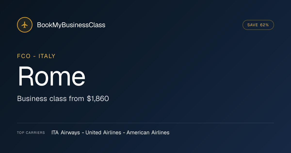 Rome Business Class Flights