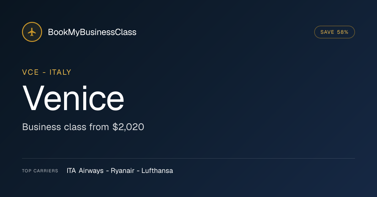 Venice Business Class Flights