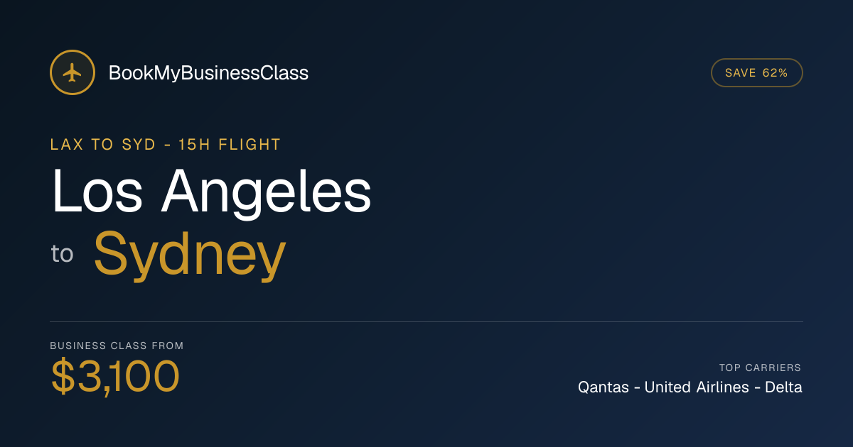 Los Angeles to Sydney Business Class