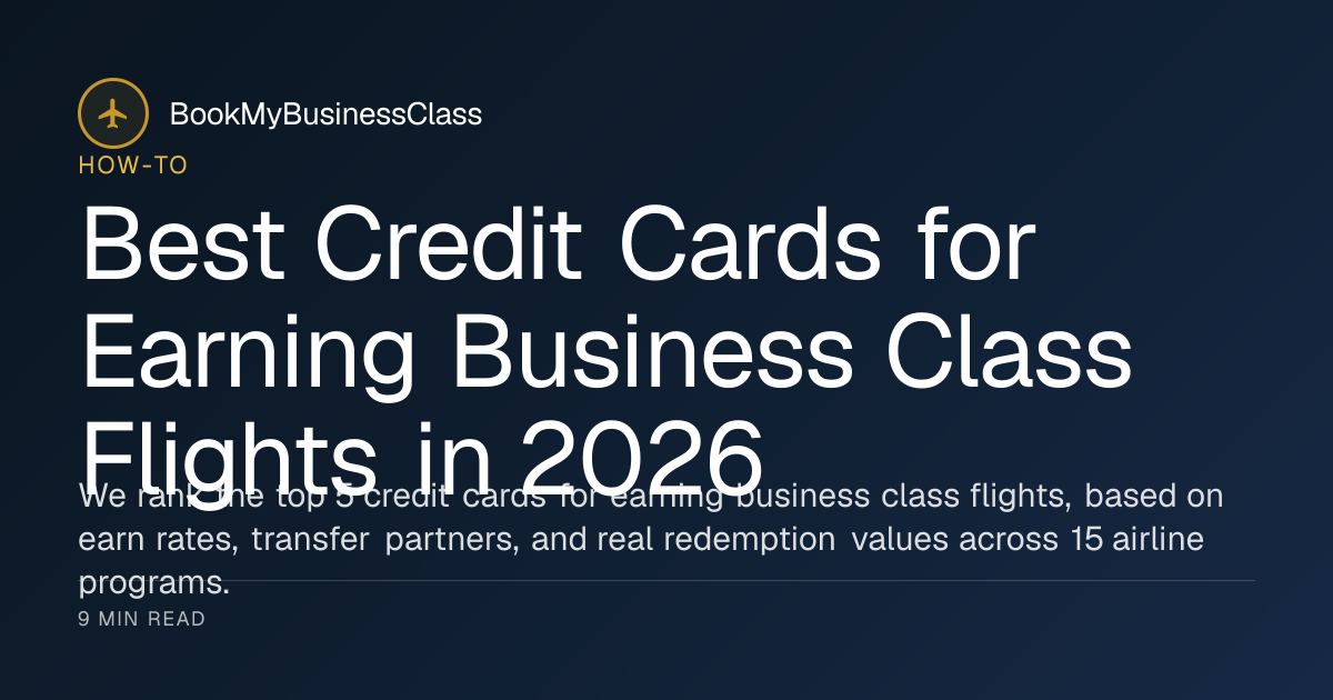 Best Credit Cards for Earning Business