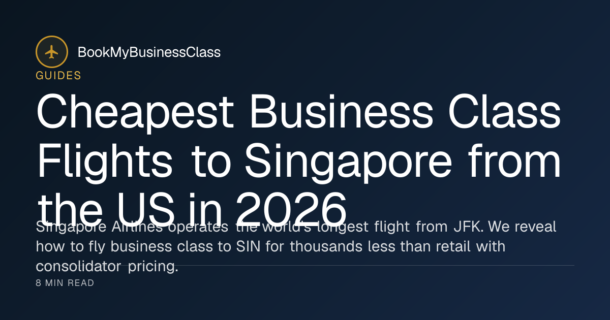 Cheapest Business Class Flights to